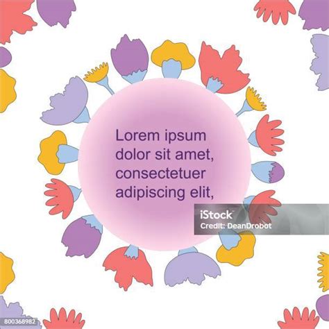 손으로 그린된 꽃 프레임 텍스트에 대 한 장소입니다 벡터 일러스트 레이 션 귀여운에 대한 스톡 벡터 아트 및 기타 이미지 귀여운 꽃 나무 꽃 식물 Istock