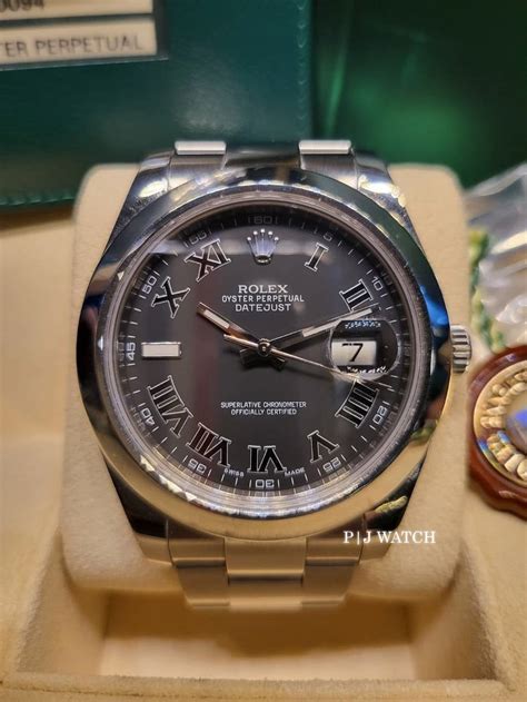 Rolex Datejust Ii 41mm Dark Grey Dial Oystersteel Ref116300