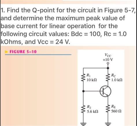Solved Find The Q Point For The Circuit In Figure Chegg Com