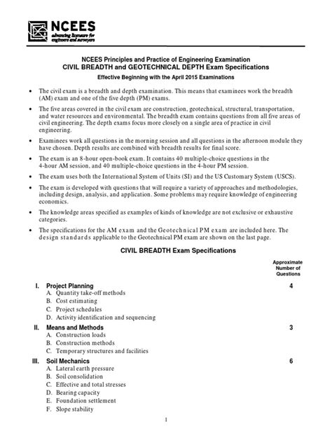 Pe Civil Geotechnical Exam Guide Pdf Deep Foundation
