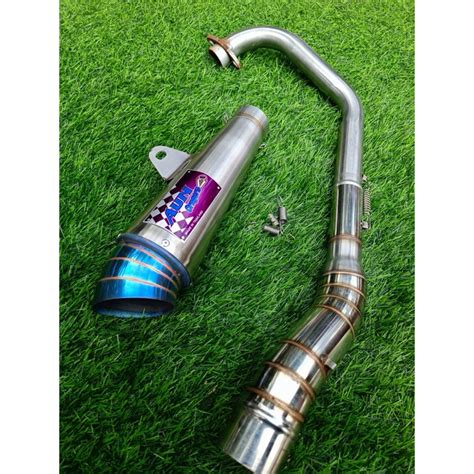Aun Conical Open Exhaust Pipe Tmx 155 Bajaj Ct100 125 Ytx Skygo Rs