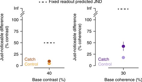 Perceptual Sensitivity On Catch Trials Just Noticeable Differences