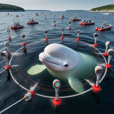 Tracking The Movement Of Beluga Whales In The Hudson Bay Tostu Stock