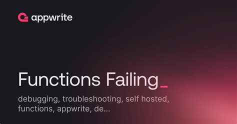 Functions Failing Threads Appwrite