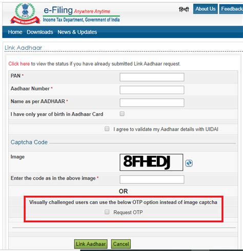 How To Link PAN Card To Aadhaar Card Online Through E Filing Website Moneypurse Net
