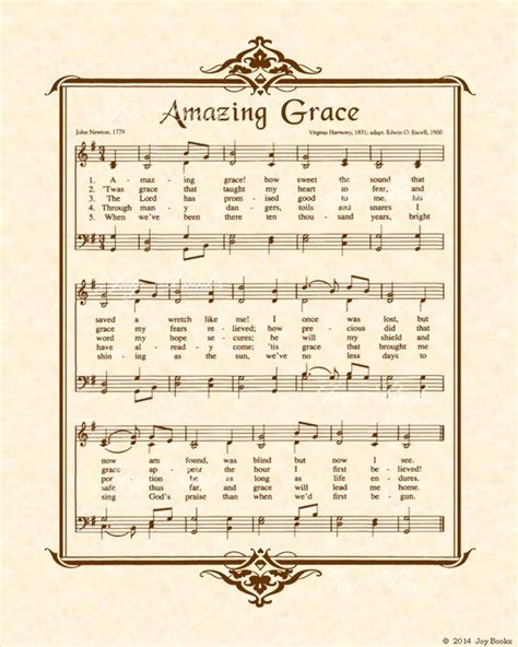 Amazing Grace Printable Sheet Music