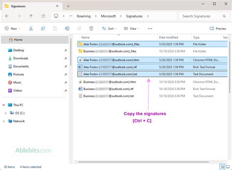 Outlook Signature Location And How To Export Import Backup Them