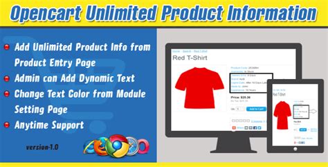 Opencart Unlimited Product Information Code Market