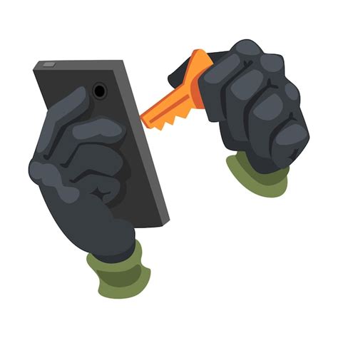 Premium Vector Data Theft Hacker Wearing Gloves Breaking Into