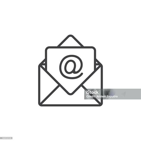 흰색 배경에 격리 된 이메일 아이콘입니다 봉투를 엽니다 웹 사이트 디자인 모바일 앱 Ui에 대한 기호 벡터 그림입니다 봉투에 대한 스톡 벡터 아트 및 기타 이미지 Istock