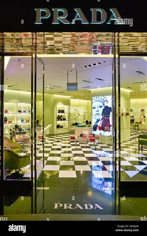 Singapore Circa April 2019 Entrance To Prada Store In The Shoppes