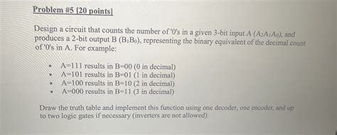Solved Problem 5 20 ﻿points Design A Circuit That Counts