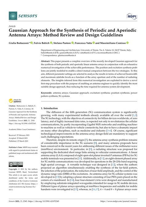 Pdf Gaussian Approach For The Synthesis Of Periodic And Aperiodic