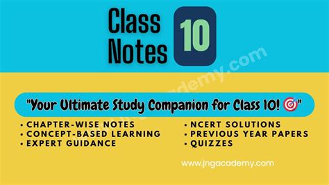 Class 10 Notes Jng Academy