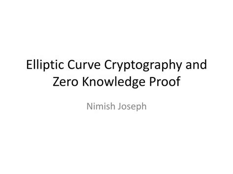 Pdf Elliptic Curve Cryptography And Zero Knowledge Proof Dokumen Tips