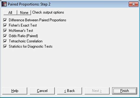 Unistat Statistics Software Nonparametric Tests Paired Proportions
