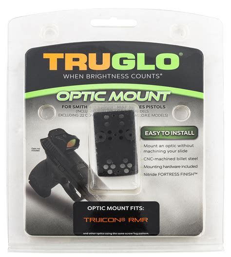 Trijicon RMR Red Dot Handgun Sight Mount For S W M P Except 22 Compact CORE Black The Real