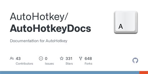 Github Autohotkey Autohotkeydocs Documentation For Autohotkey