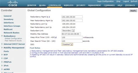 Cisco WLC High Availability Network Guy