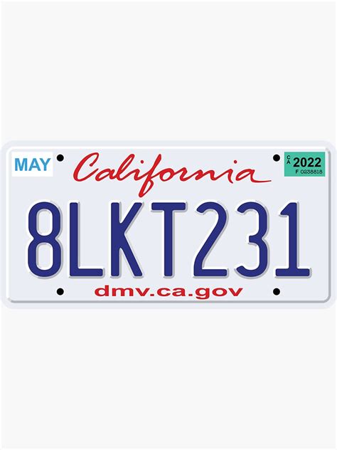 California License Plate Sticker For Sale By Katzopolis Redbubble