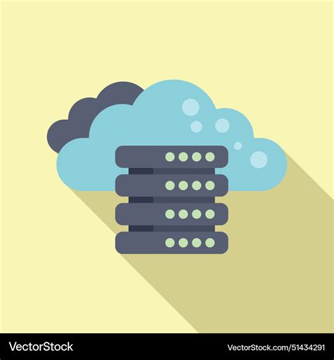Cloud Computing Icon With Server Rack Royalty Free Vector