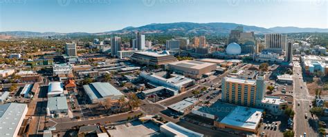 Panoramic Aerial View Of The City Of Reno Cityscape In Nevada 16698220