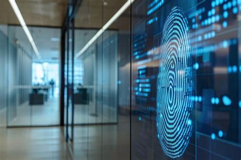 Ai Generative Fingerprint On Screen Premium Ai Generated Image