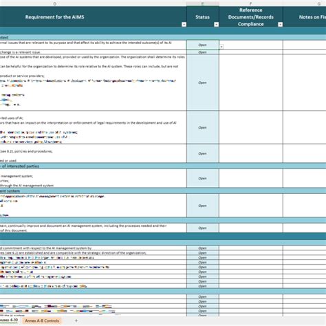 Iso 42001 Checklist Template Xls Complete Ai Compliance