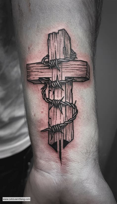 20 Bold Barbed Wire Cross Wrist Tattoos For Men Small But Impactful