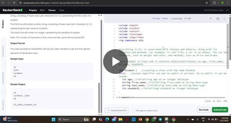 Cplusplus Dsa Hackerrank Cpp Classes Class Object Objects Vallapi Shetty Mythri