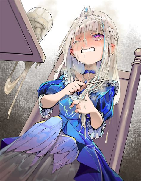 Aqua Hair Blush Braid Bukkake Comb Combing Commentary Request Crown Braid Cum Cum On Body Cum On