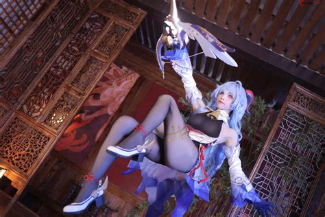 Aqua Cosplay Ganyu Genshin Impact Photos Cosplaytele