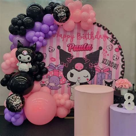 Kuromi Theme Balloons Garland Arch Kit Kitty Cinnamoroll Kuromi Party