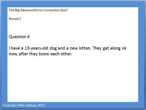 Error Correction Quiz TeachingGamesEFL Com By Mike Astbury