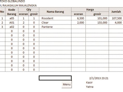 Aplikasi Kasir Model Excel Terbaru 2022 2023 Rumus Excel Lengkap