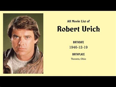 Robert Urich Movies List Robert Urich Filmography Of Robert Urich