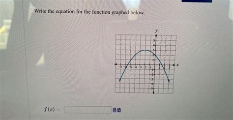 Solved Write The Equation For The Function Graphed Below Chegg