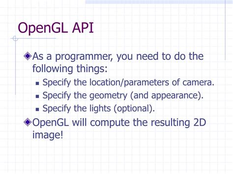 PPT OpenGL Tutorial PowerPoint Presentation Free Download ID 198723