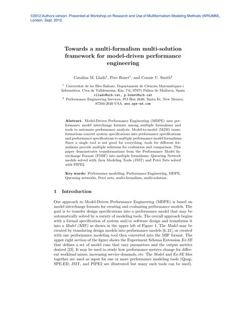 pdf towards a multi formalism multi solution framework for model