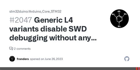 generic l4 variants disable swd debugging without any notice · issue