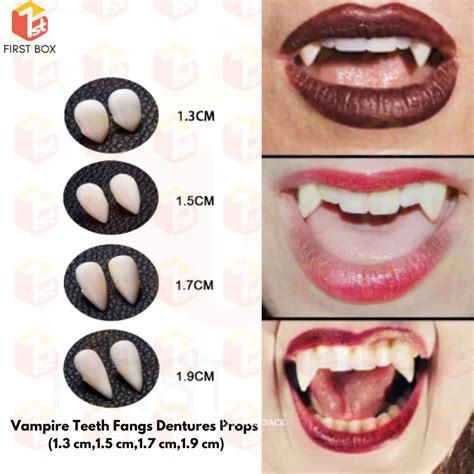 1 Pair Cosplay Vampire Teeth Halloween Party Prop Decoration Fake