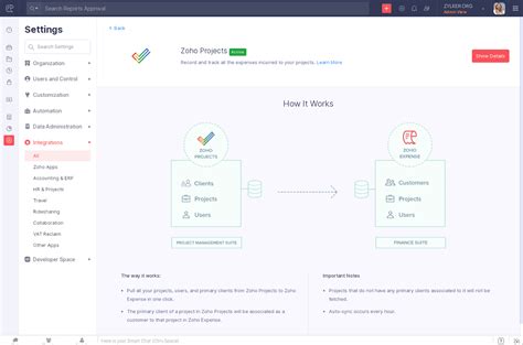 Zoho Projects Integration Zoho Expense