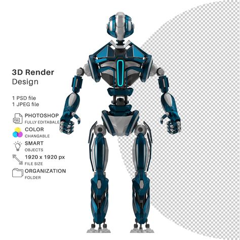 Premium Psd Robot 3d Modeling Psd File Realistic Robot