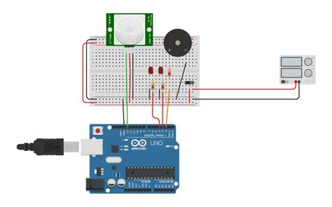 Circuit Design Motion Detector Simulation Tinkercad