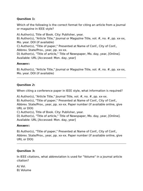Citation Formats Mcq Pdf Digital Object Identifier Notation