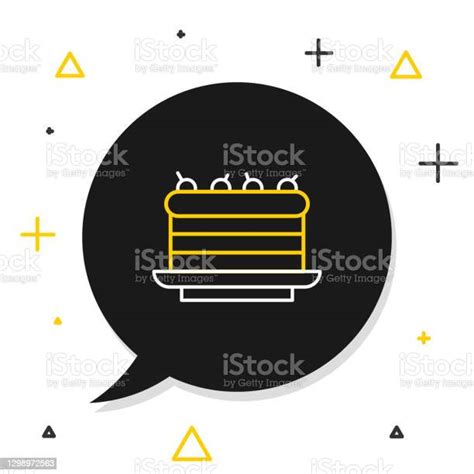 흰색 배경에 격리 된 라인 케이크 아이콘 생일 축하해요 다채로운 개요 개념 벡터 공휴일에 대한 스톡 벡터 아트 및 기타 이미지 공휴일 귀여운 기념일 Istock