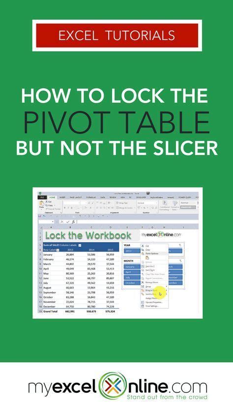 How To Lock Pivot Table But Not The Slicer Artofit