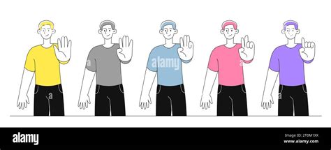 Finger Counting Vector Line Stock Vector Image And Art Alamy