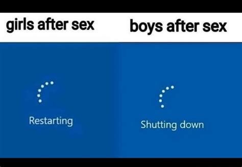 Ue Boys After Sex Restarting Shutting Down Ifunny