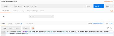 Confused About 400 Bad Request For Post Endpoint Rflask